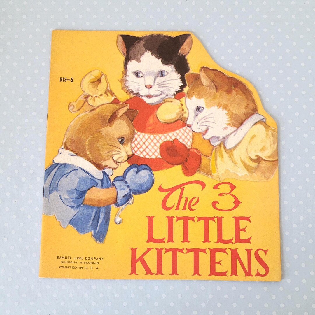 Vintage 1950 the 3 Little Kittens Paperback Book Samuel Lowe - Etsy