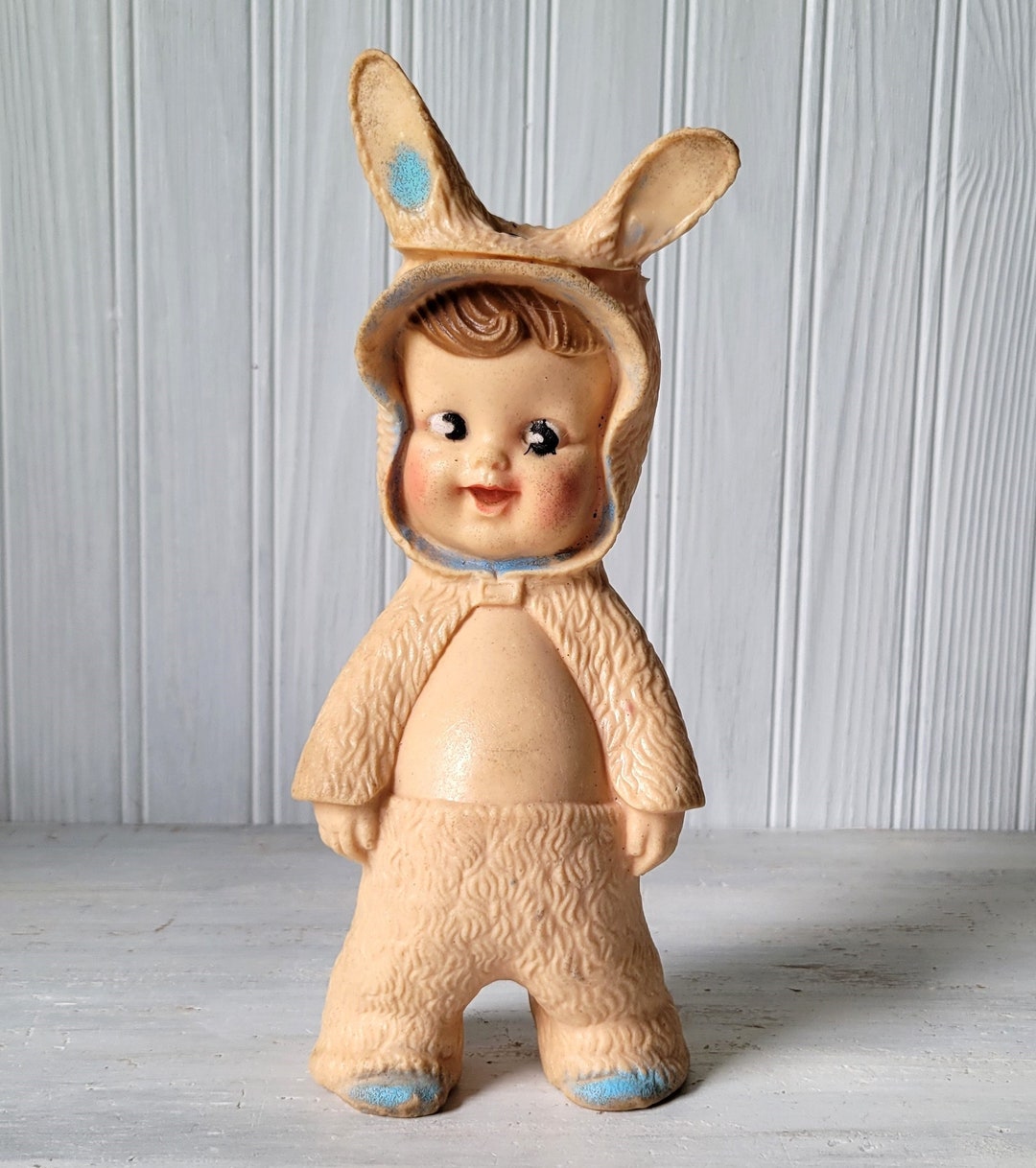 Vintage Rubber Bunny Rabbit Costume Doll Squeak Squeek Toy 9.25" - Etsy