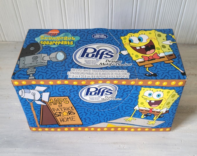 Vintage Spongebob Squarepants Puffs Tissues Box - Etsy