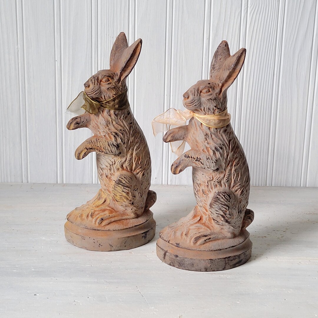 Vintage Pair of Scented Wax Molded Bunny Rabbits Easter - Etsy