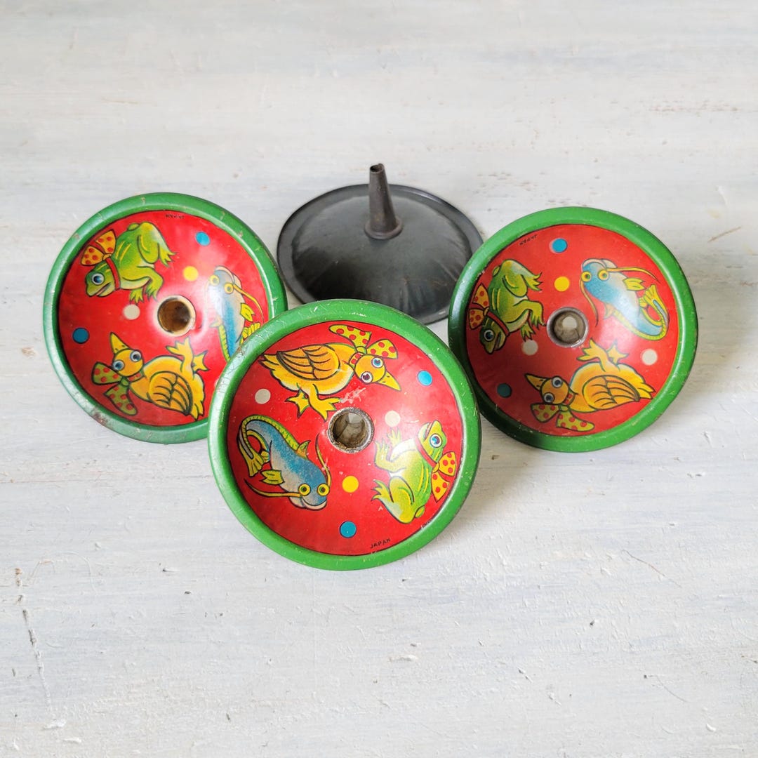 Vintage Tin Toy Funnel Lot Japan Fish Duck Frog 4 Pc. - Etsy