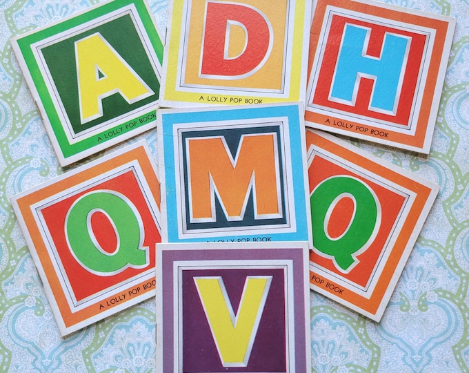 7 Vintage ABC Alphabet Lolly Pop Mini Paperback Book Lowe 1959 - Etsy