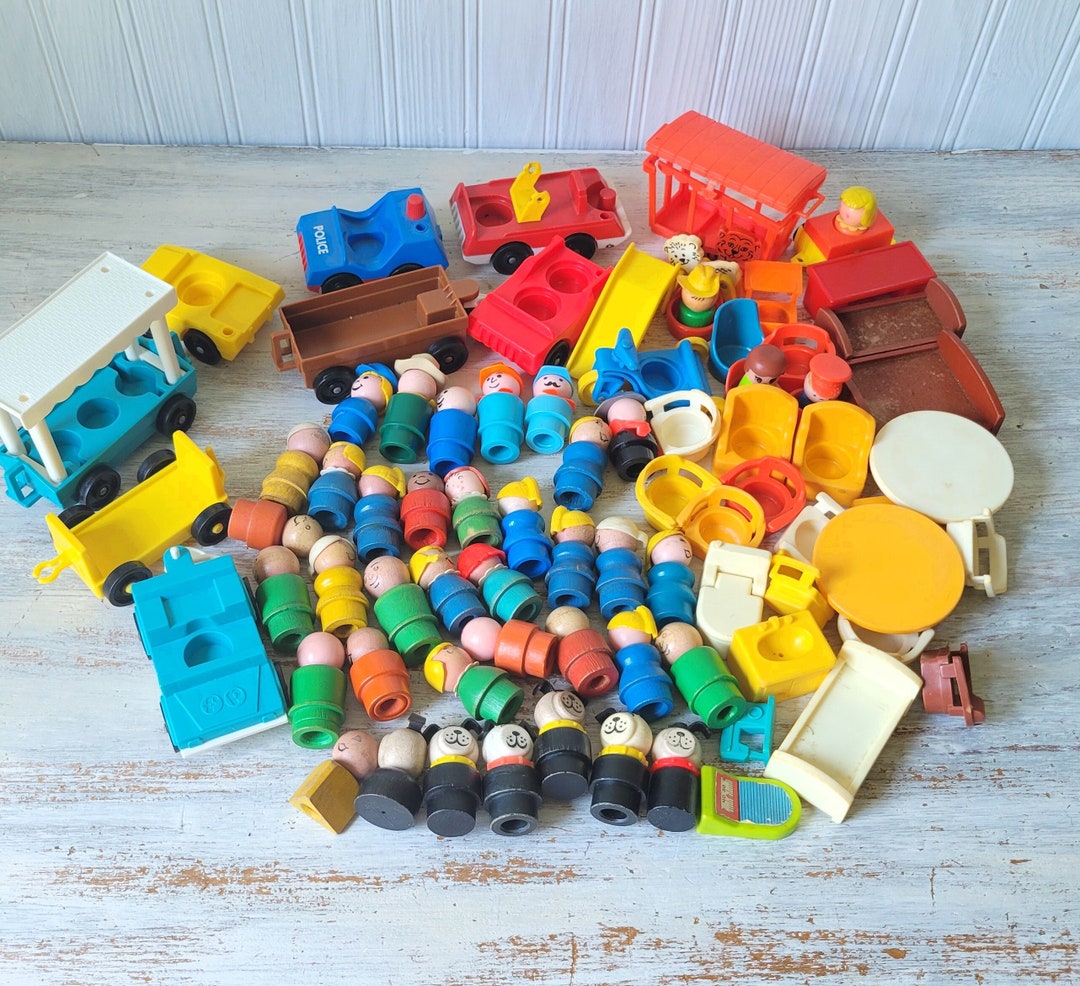 Vintage Fisher Price Little People Wooden Dogs Circus Train - Etsy