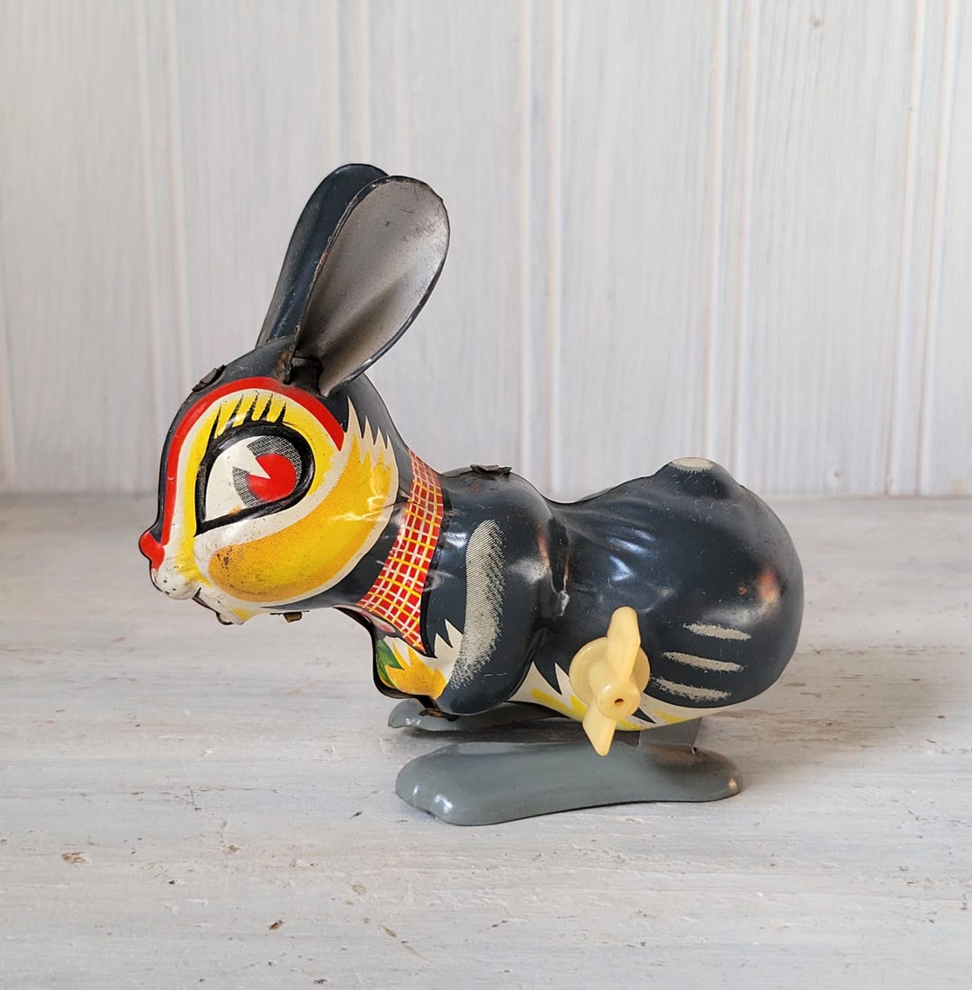 Vintage Tin Litho Wind-up Bunny Rabbit Toy Japan Not Working - Etsy