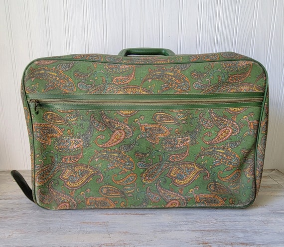Vintage Bantam Travel Ware Suitcase Bag Japan Green P… - Gem