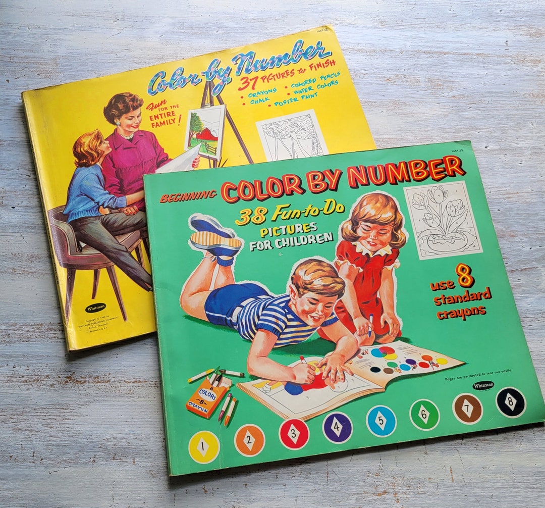 Nice Color by Number Vintage Children's Coloring Books - Etsy