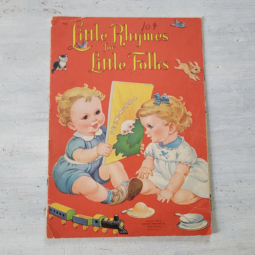 Vintage 1949 Little Rhymes for Little Folks Book Whitman Publishing ...