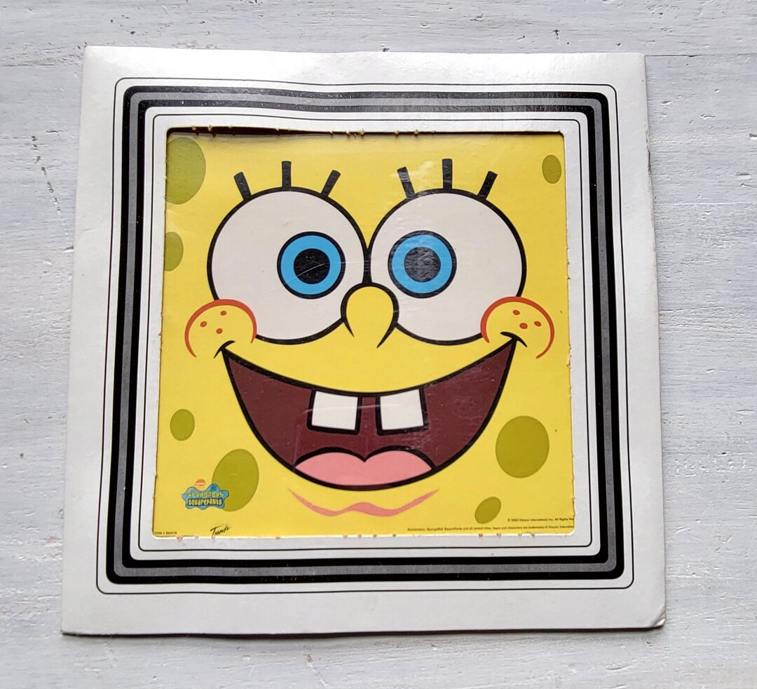Vintage Spongebob Squarepants Portrait Print 7 X 7 - Etsy