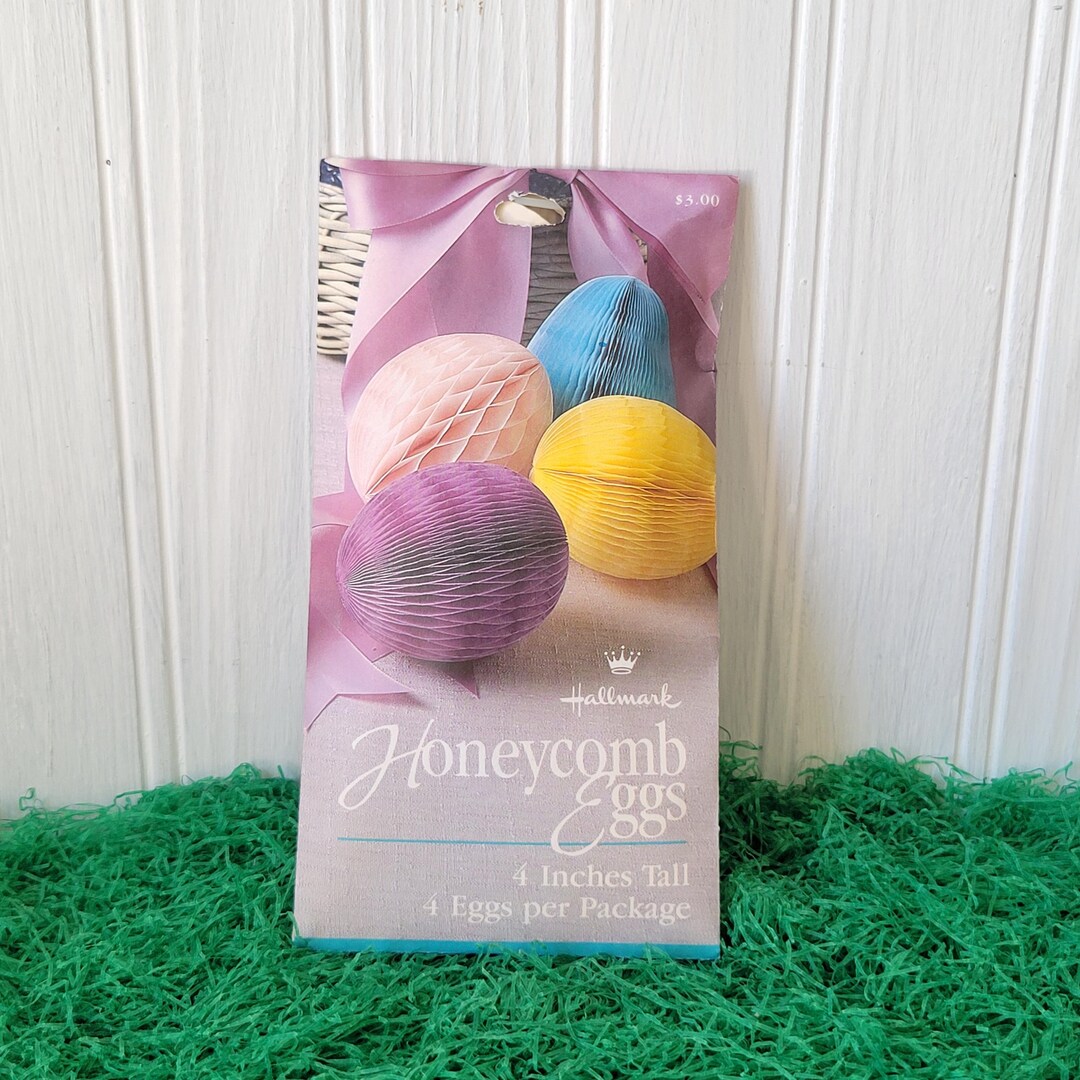 Vintage Hallmark Honeycomb Easter Eggs Original Package 4" Eggs - Etsy