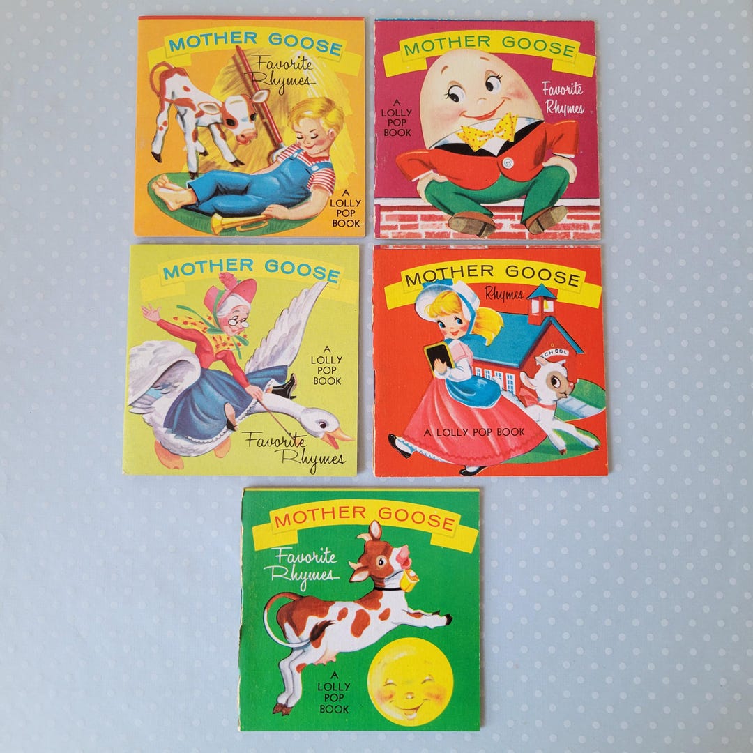 CHOICE Vintage 1959 Mother Goose Nursery Rhymes Lolly Pop Mini Book - Etsy