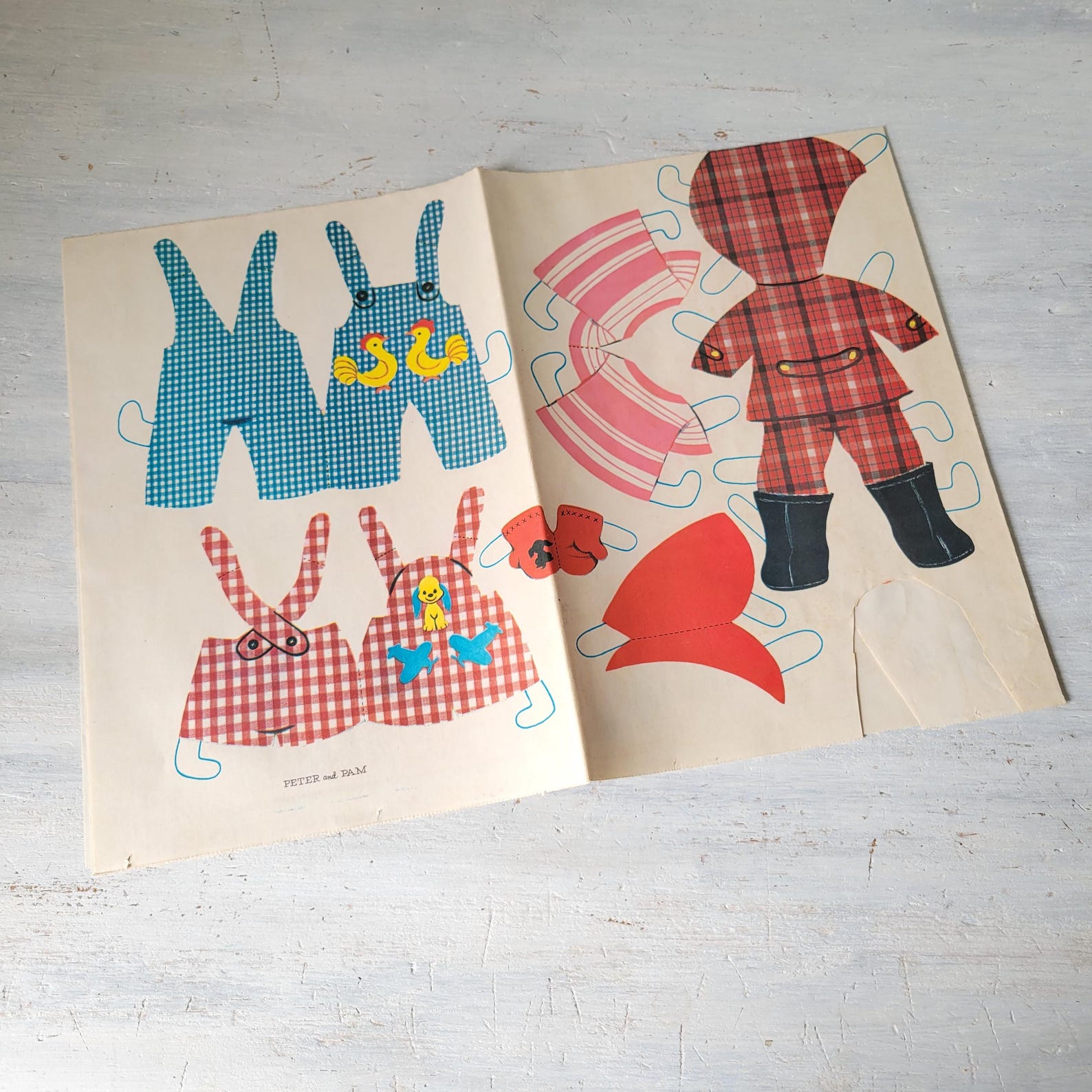 Vintage Peter & Pam Paper Doll Fold-over Clothes Only No Dolls - Etsy