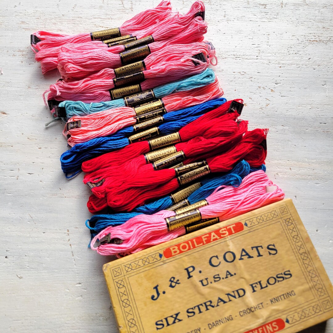 Box of Antique 1920's Clark's O.N.T. 6 Strand Cotton Embroidery Thread ...