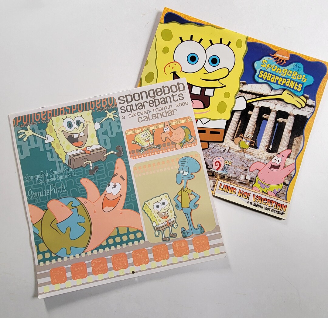 2 Unused Vintage Spongebob Squarepants Wall Calendars Great Images! - Etsy