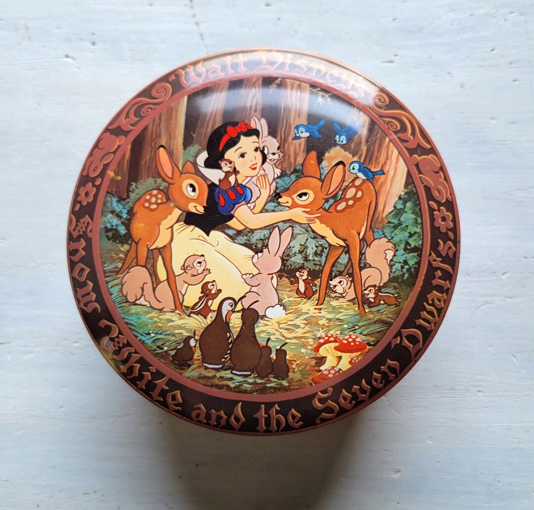 Vintage Disney's Snow White & the Seven Dwarfs Tin Candy Container ...