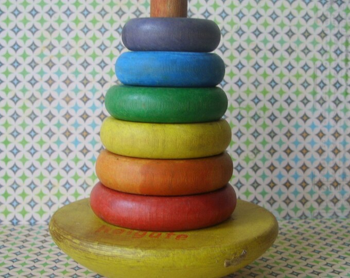 Vintage Holgate Wooden Rings Stacking Toy 1940's - Etsy
