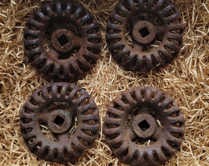 4 Antique Rusty Metal Spigot Handles Junk for Crafts Altered Art ...