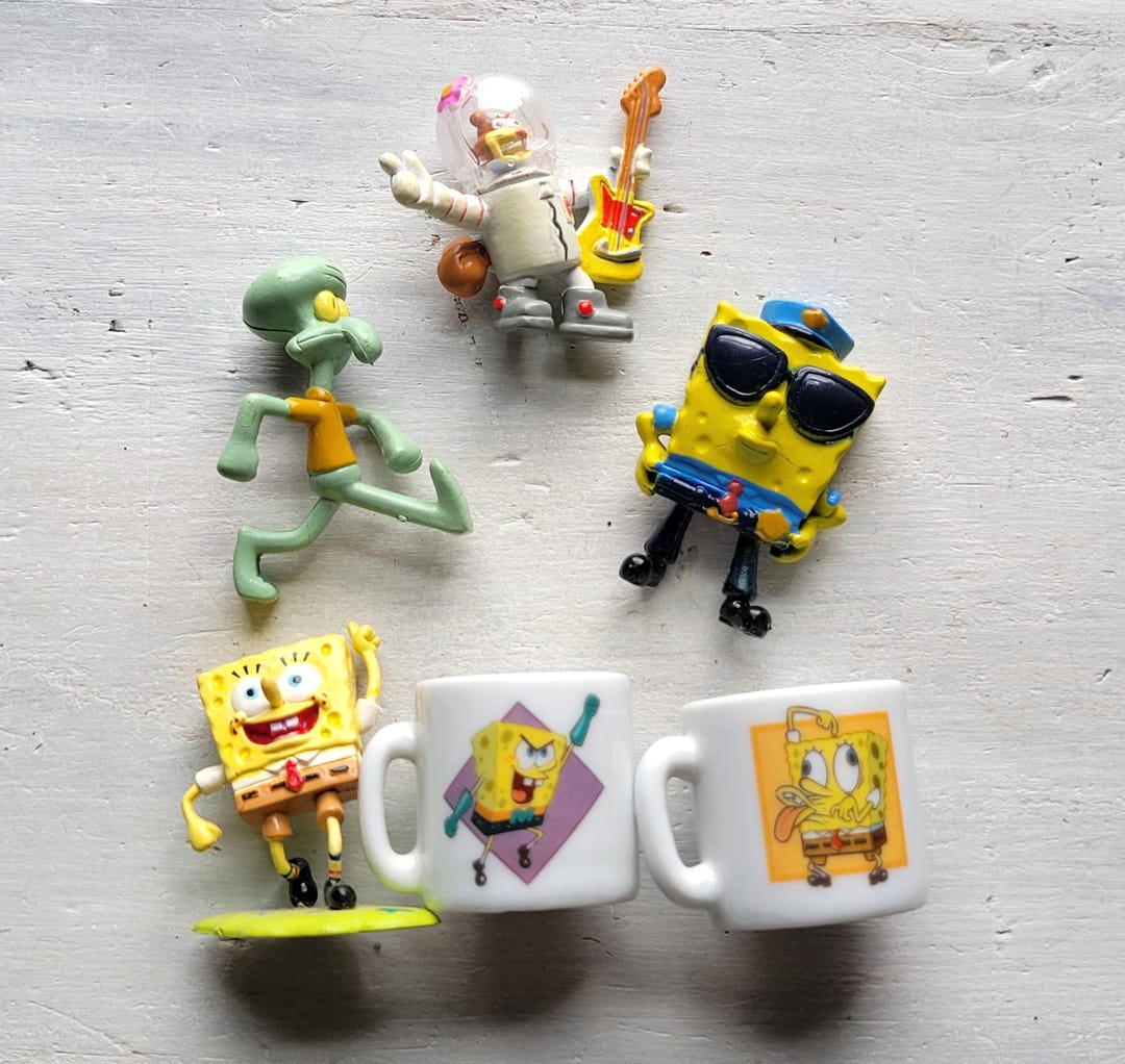 Vintage Miniature Spongebob Squarepants Figures Mugs - Etsy