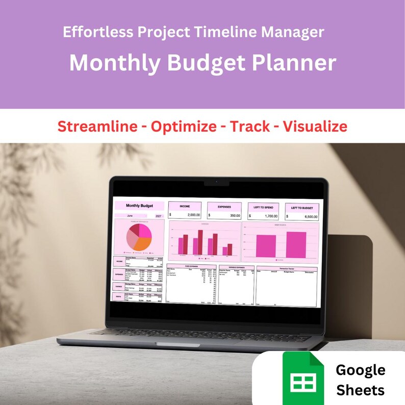 Monthly Budget Planner Template Editable & Easy to Use Digital Download ...