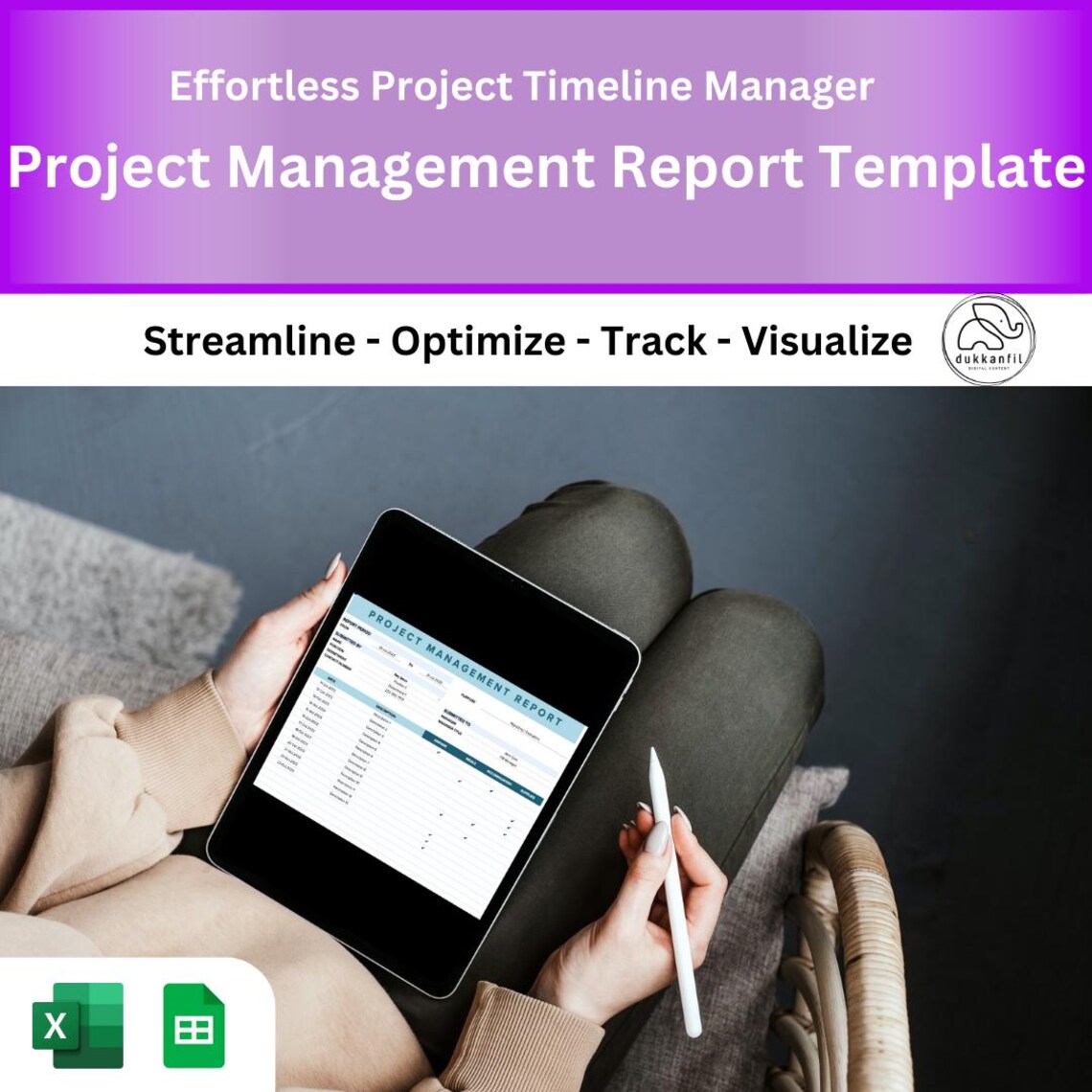 Editable Project Management Report Template Easy to Use Google Sheets ...
