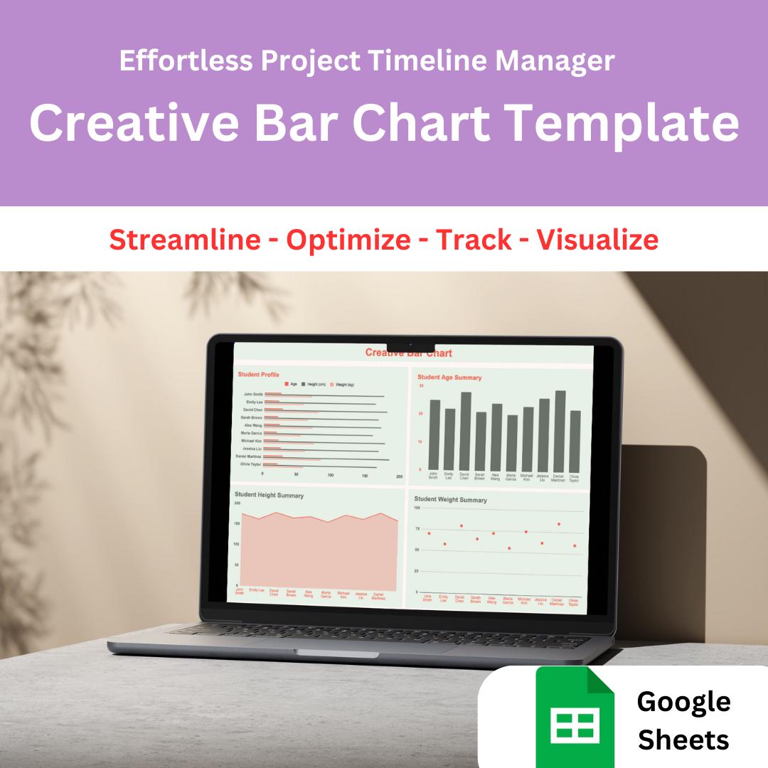 Editable Creative Bar Chart Template Easy Digital Download for Data ...
