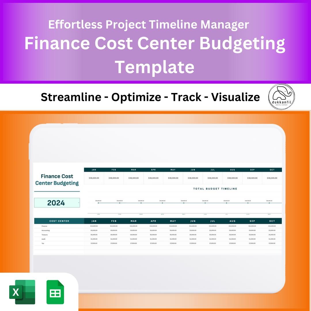 Editable Finance Cost Center Budgeting Template Easy to Use Google ...