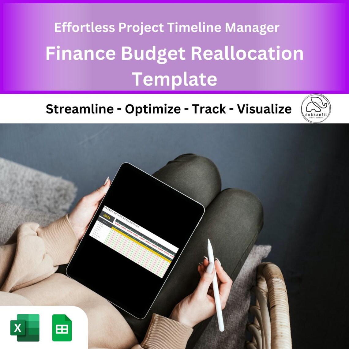 Editable Finance Budget Reallocation Template Easy to Use Google Sheets ...