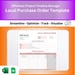 Editable Local Purchase Order Template Easy to Use Google Sheets ...