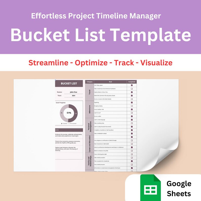 Editable Bucket List Template Easy Digital Download for Goal Setting - Etsy