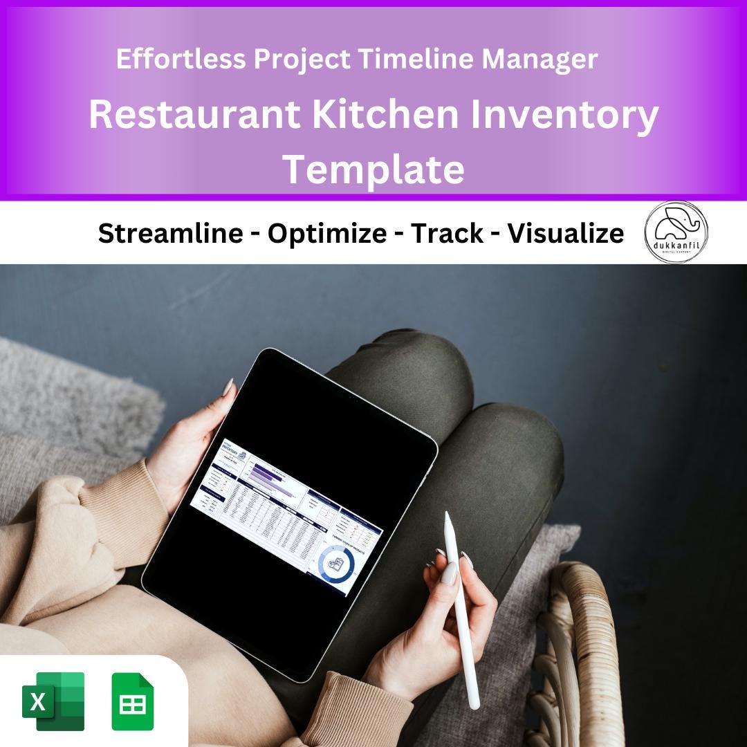 Editable Restaurant Kitchen Inventory Template Easy to Use Google ...