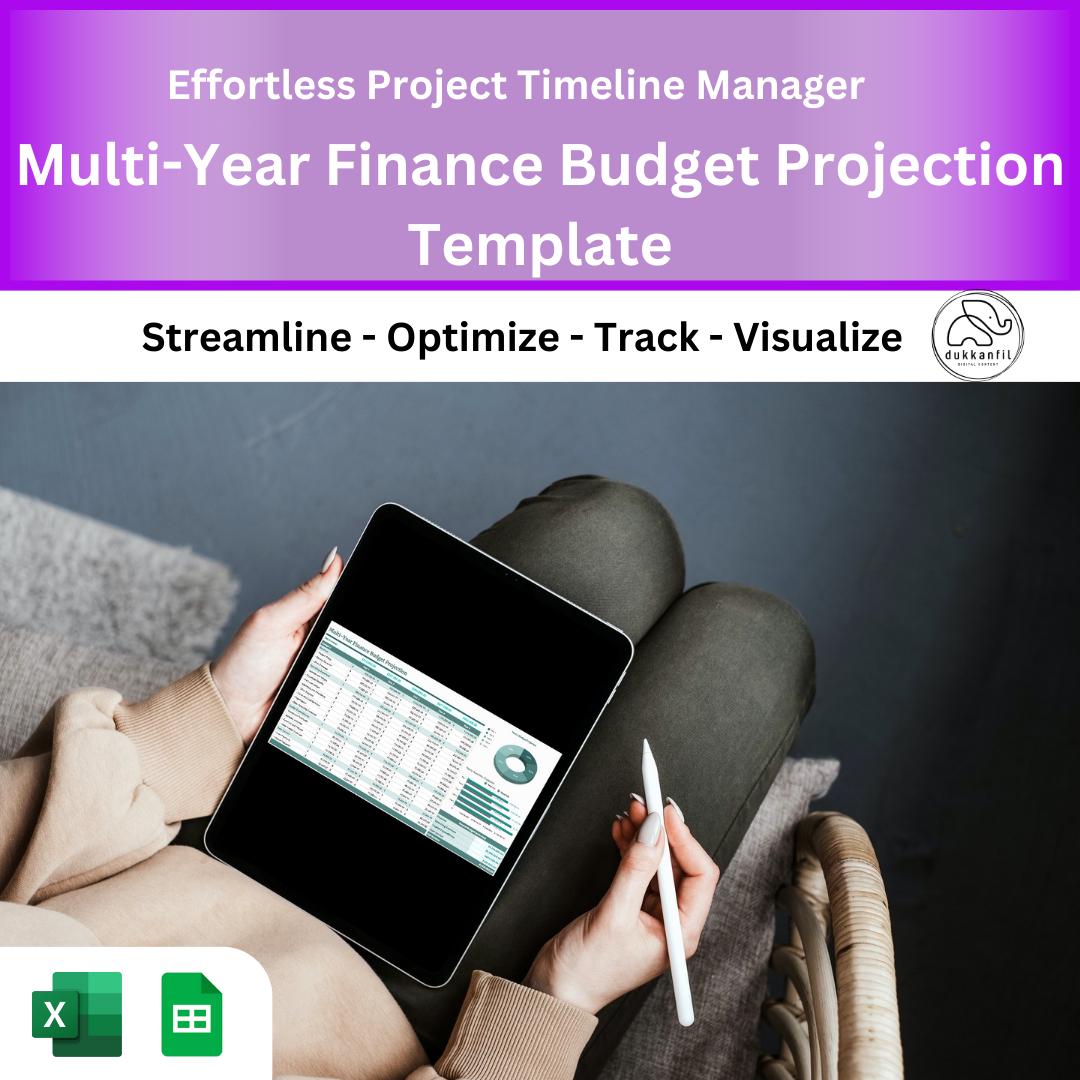 Editable Multi-year Finance Budget Projection Template | Easy to Use ...