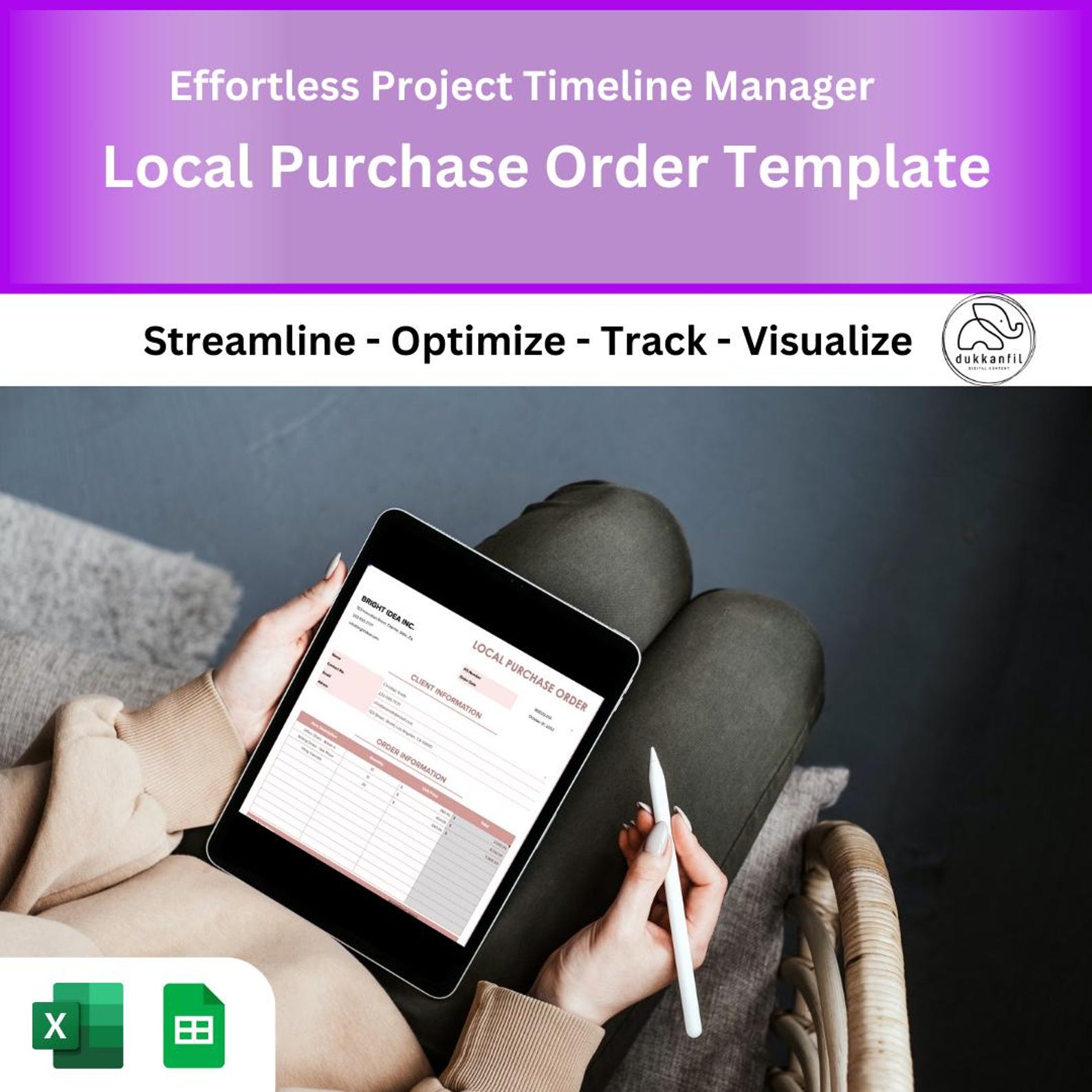 Editable Local Purchase Order Template Easy to Use Google Sheets ...