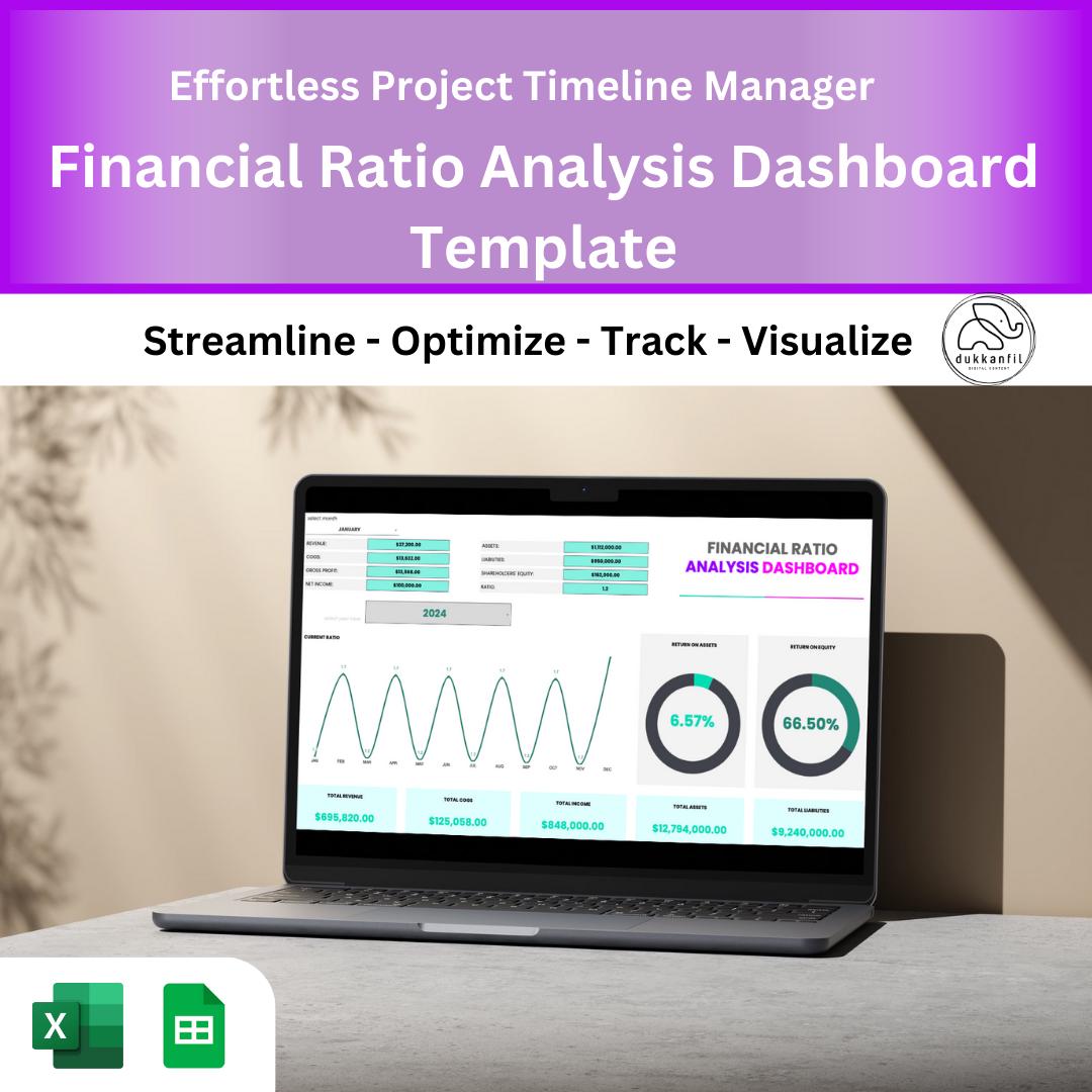 Editable Financial Ratio Analysis Dashboard Template Easy to Use Google ...