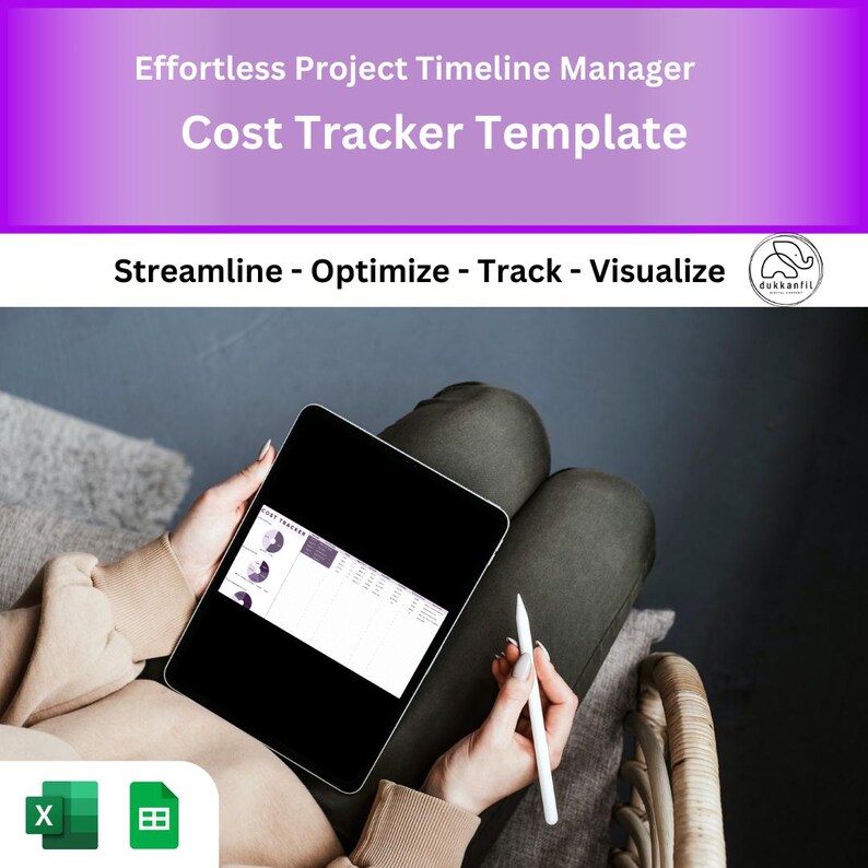 Editable Cost Tracker Template Easy to Use Google Sheets Digital ...