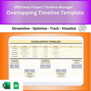Editable Overlapping Timeline Template Easy to Use Google Sheets ...
