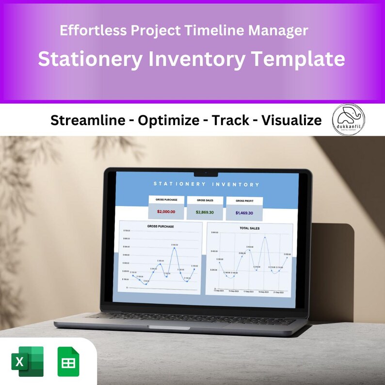 Editable Stationery Inventory Template Easy to Use Google Sheets ...