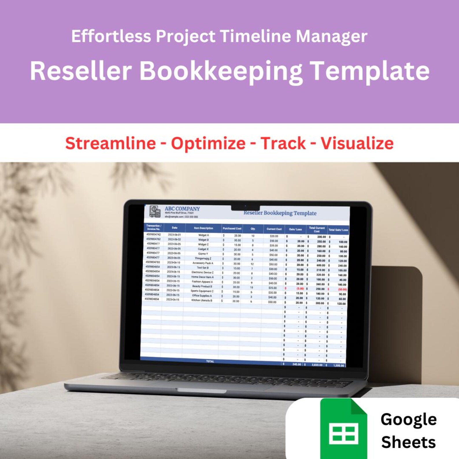 Reseller Bookkeeping Template Easy Editable Download for Resellers - Etsy