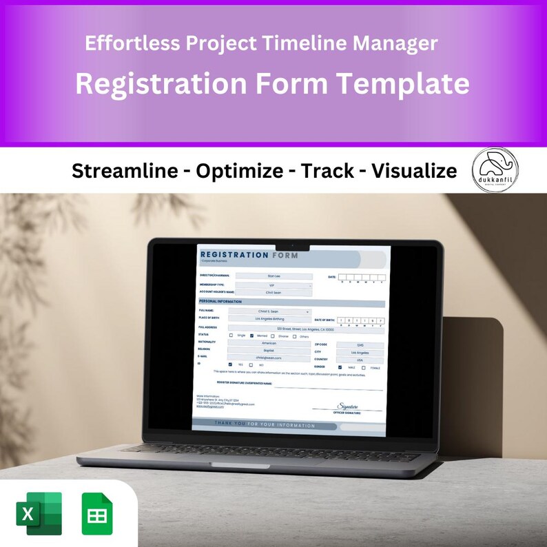 Editable Registration Form Template | Easy to Use Google Sheets Digital ... Editable Registration Form Template | Easy to Use Google Sheets Digital ...