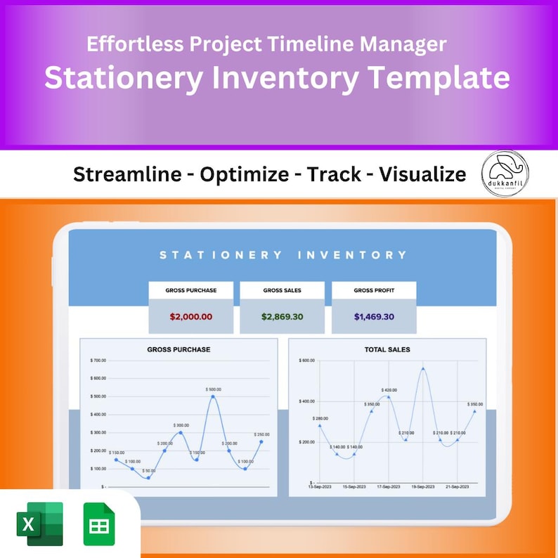 Editable Stationery Inventory Template Easy to Use Google Sheets ...