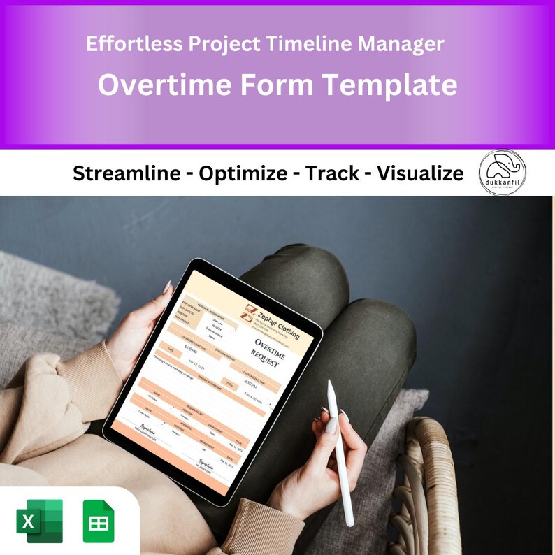 Editable Overtime Form Template Easy to Use Google Sheets Digital ...