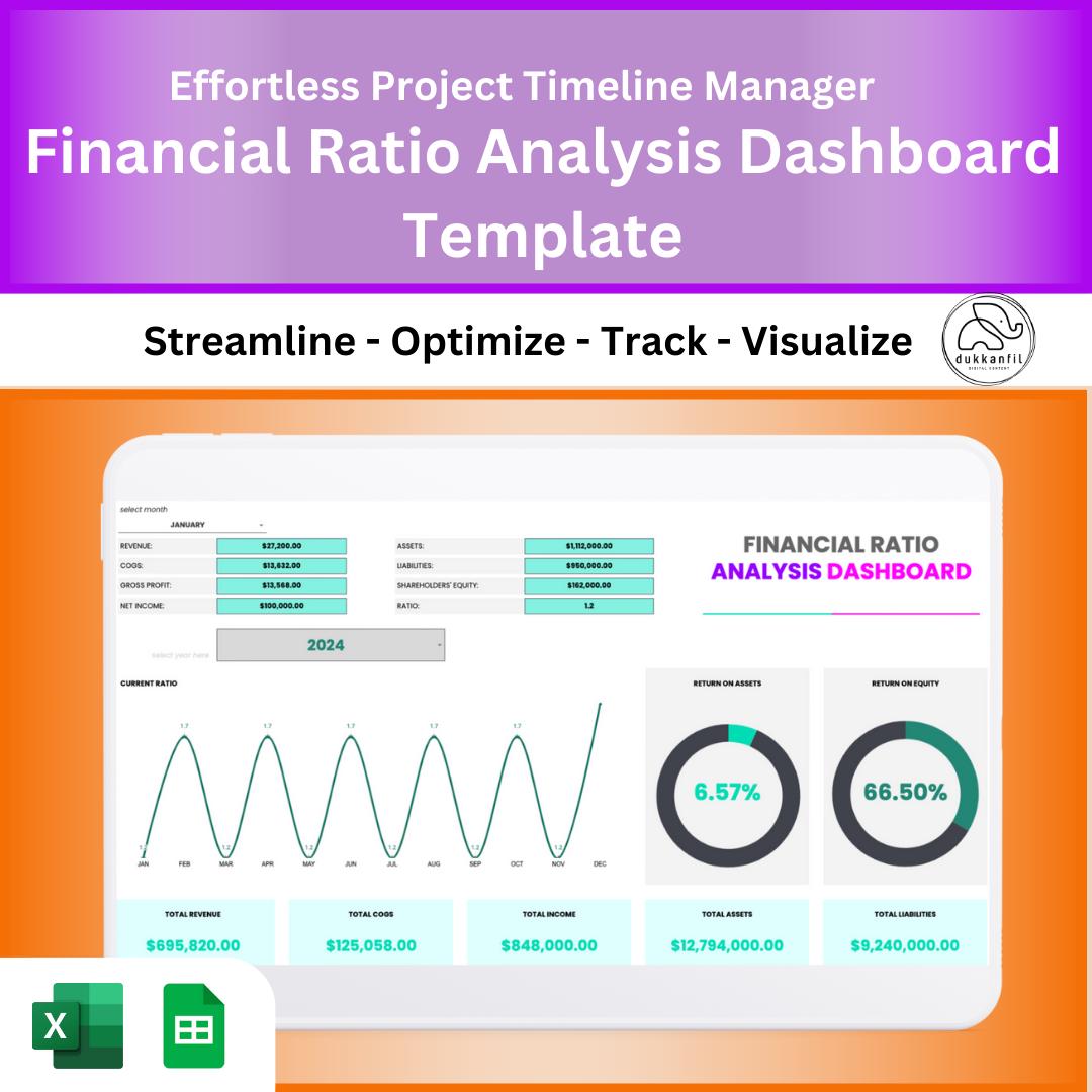 Editable Financial Ratio Analysis Dashboard Template Easy to Use Google ...