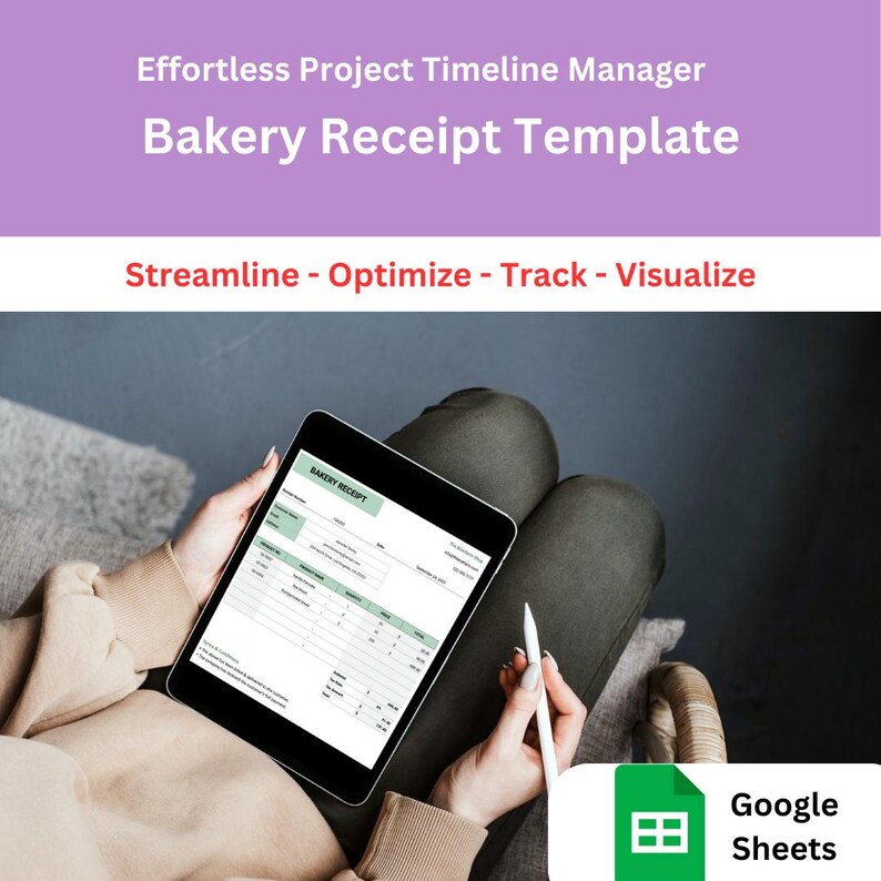 Bakery Receipt Template Editable & Easy to Use Digital Download - Etsy