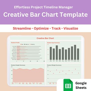 Editable Creative Bar Chart Template Easy Digital Download for Data ...