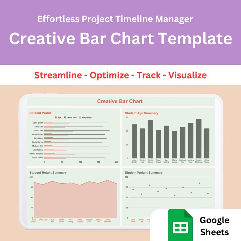 Editable Creative Bar Chart Template Easy Digital Download for Data Visualization - Etsy