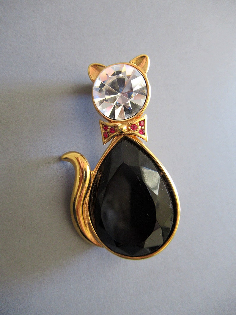 Trifari Tm Cat Pin Qvc Reissue Vintage 1996 Signed And Dated Etsy