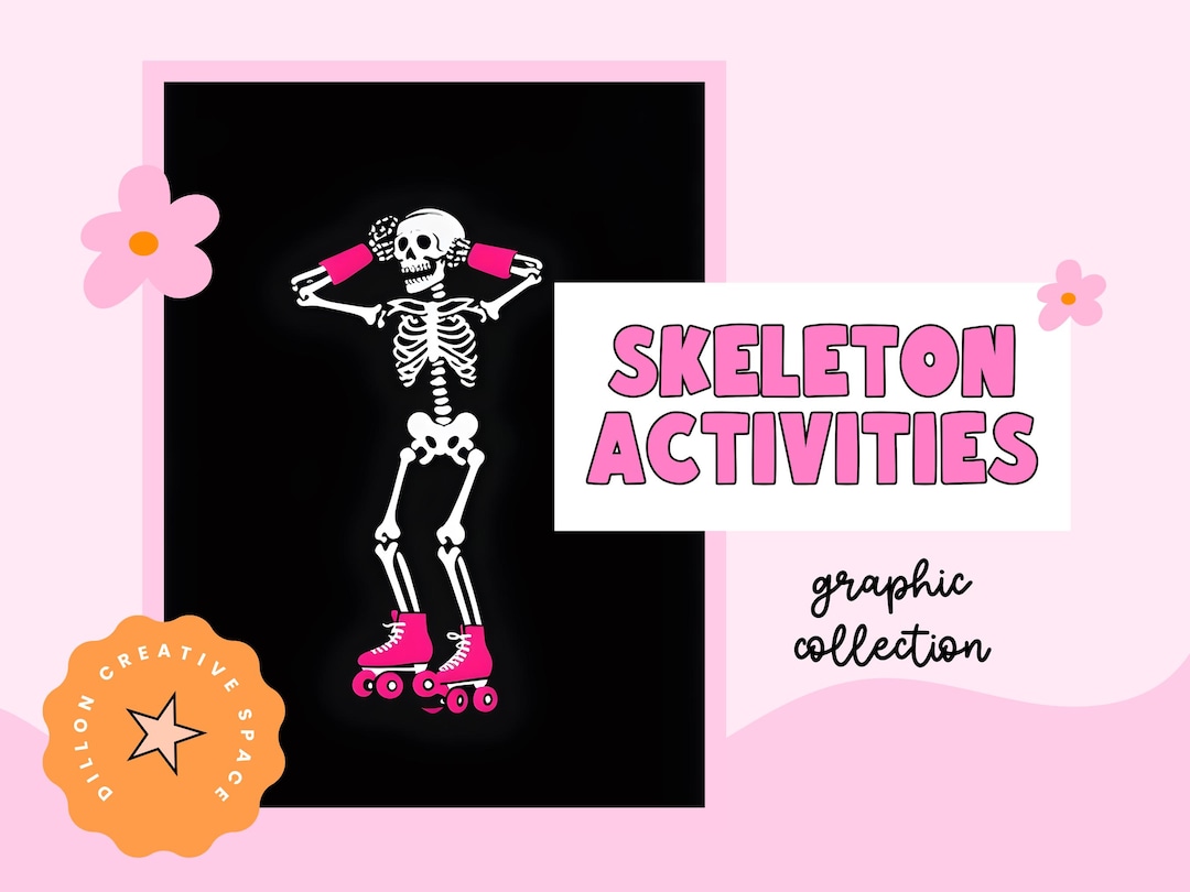 Skeleton Activities Collection Set of Five HD Graphics, Perfect for ...