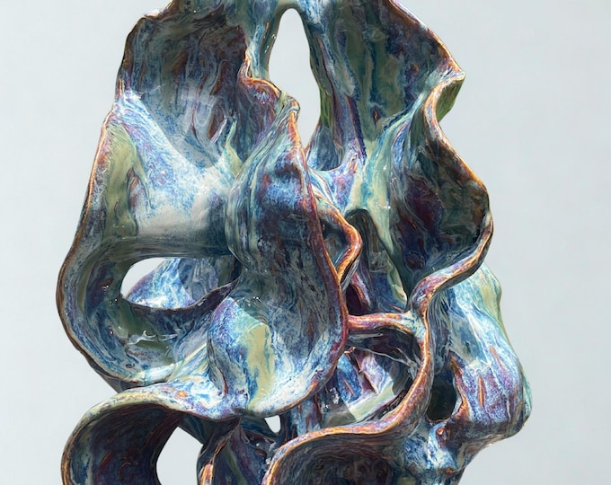 Ocean Sculpture - Abstract Ceramic Sculpture – Organic Form With ...
