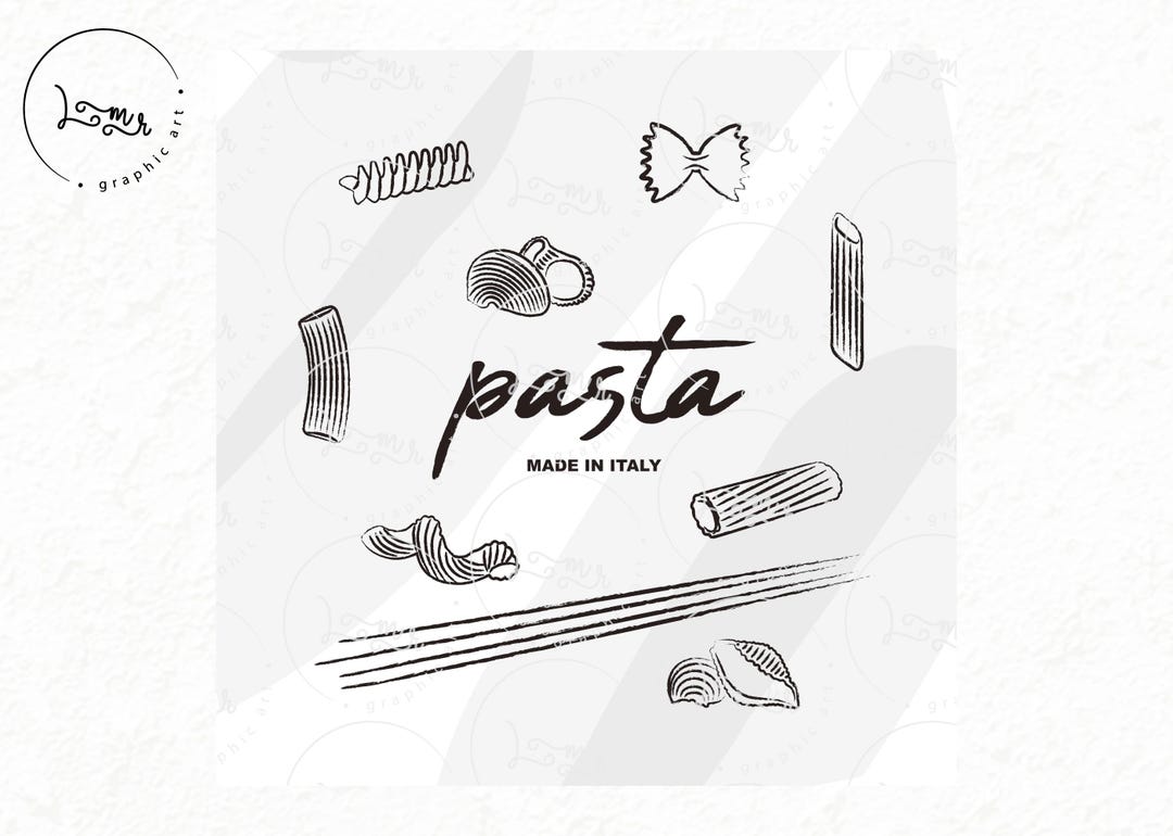 Pasta Print Cooking Art, Printable Wall Art, Digital Download Poster ...