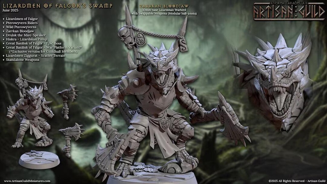 Zarrkan Bloodjaw (lizardmen of Falgor's Swamp) - Etsy