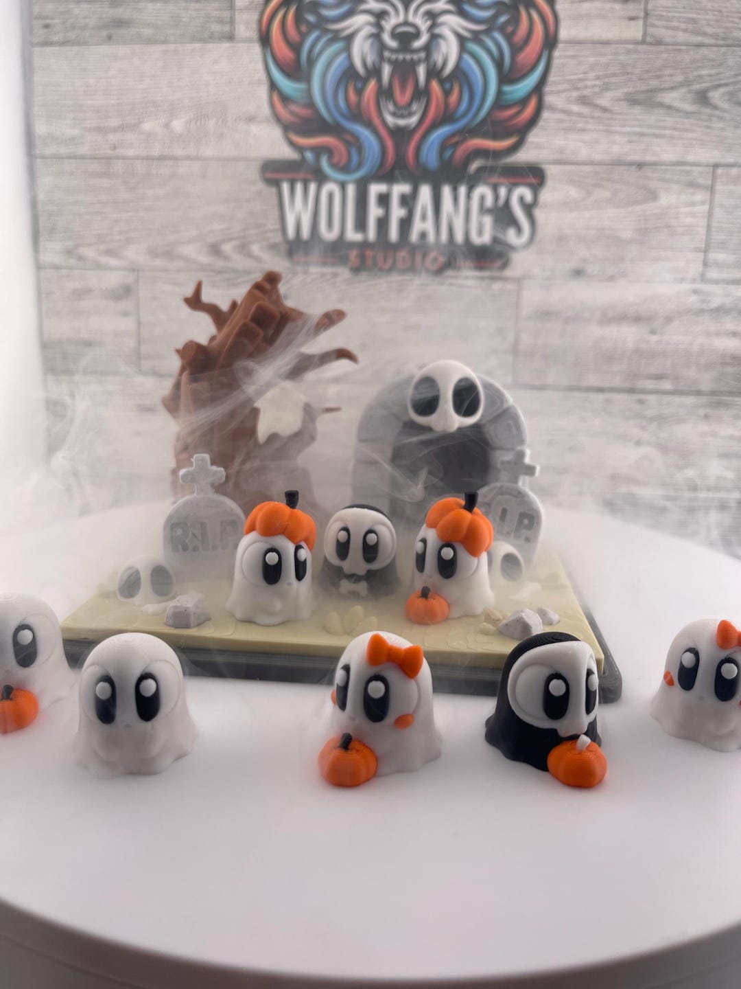 Mini Ghost Graveyard Playset | Halloween Decor - Etsy