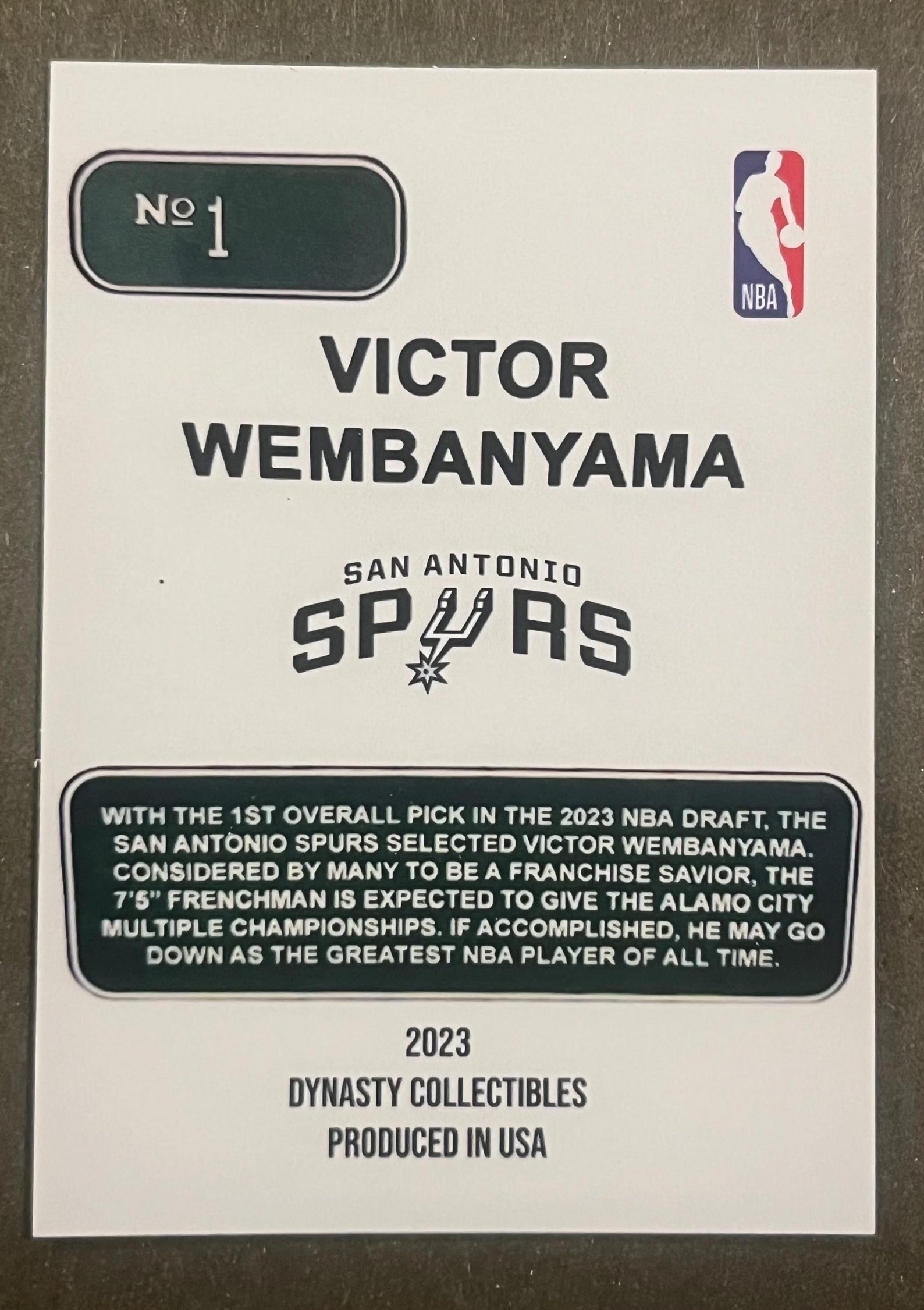 2023 Victor Wemby Custom Rookie Card. Very Cool Design, Gloss Finish ...